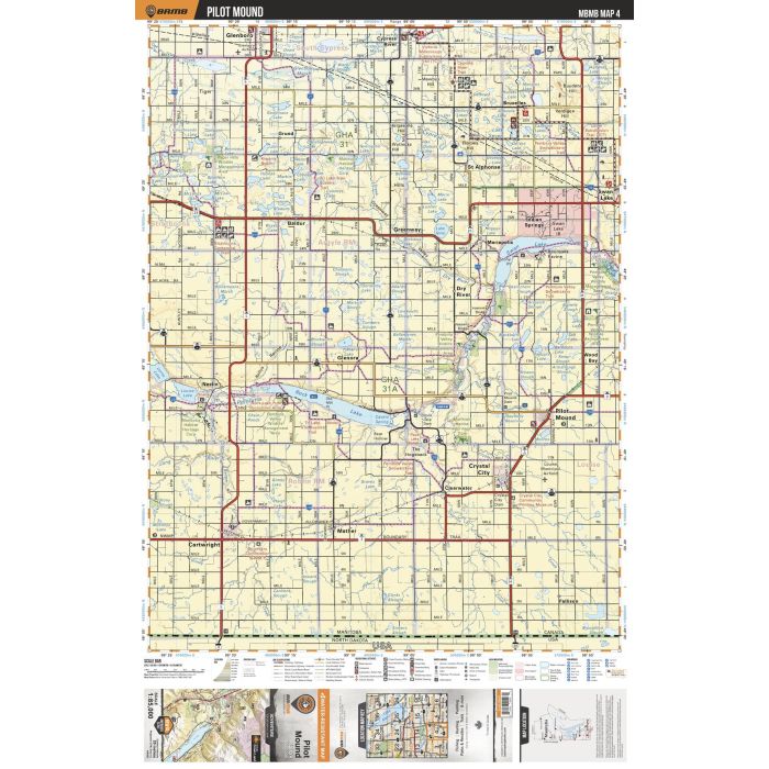MBMB04 Pilot Mound - Manitoba Backroad Mapbook Topo | Stanfords