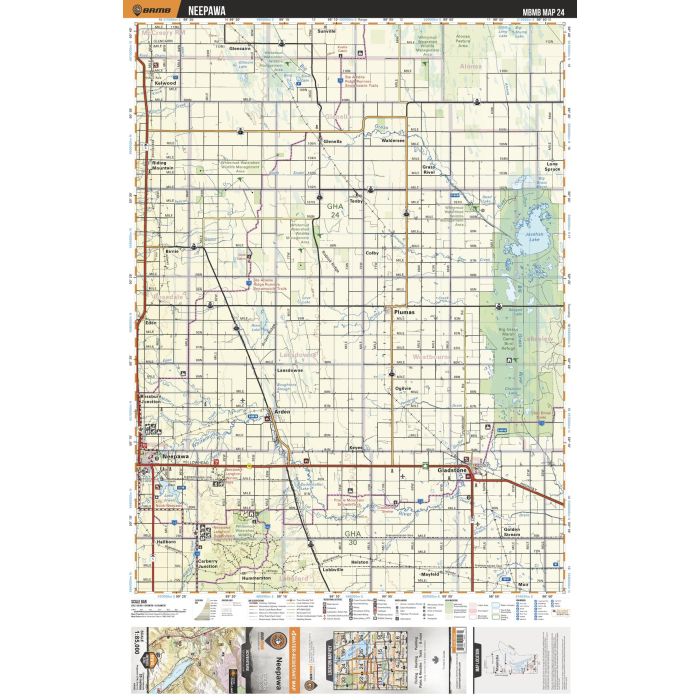 MBMB24 Neepawa - Manitoba Backroad Mapbook Topo | Stanfords