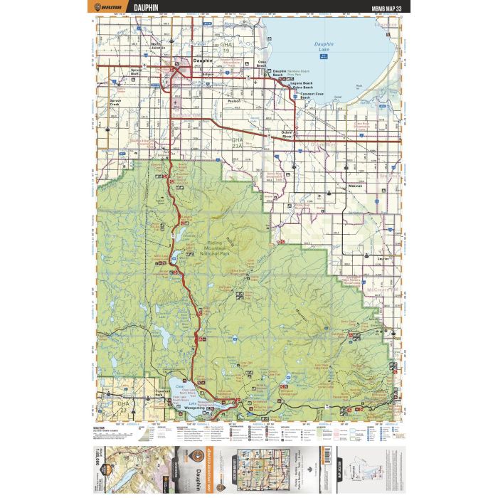 MBMB33 Dauphin - Manitoba Backroad Mapbook Topo | Stanfords