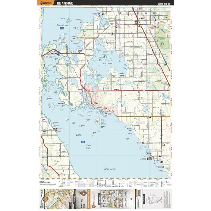 MBMB35 The Narrows - Manitoba Backroad Mapbook Topo | Stanfords