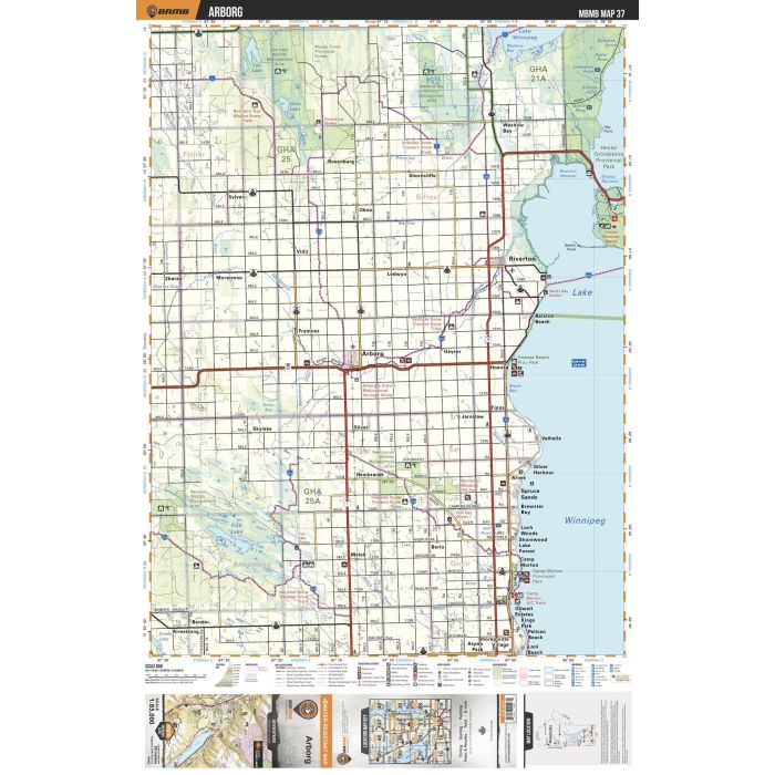 MBMB37 Arborg - Manitoba Backroad Mapbook Topo | Stanfords