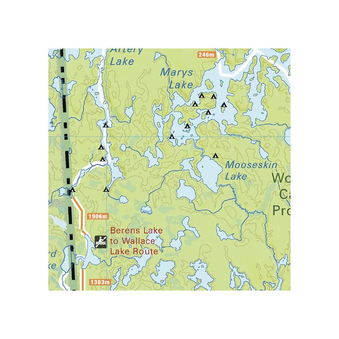 MBMB50 Atikaki Provincial Park - Manitoba Backroad Mapbook Topo | Stanfords