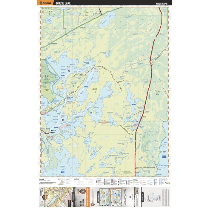 MBMB67 Moose Lake - Manitoba Backroad Mapbook Topo | Stanfords