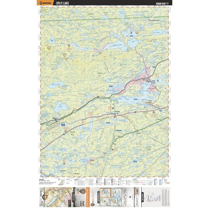 MBMB77 Split Lake - Manitoba Backroad Mapbook Topo | Stanfords