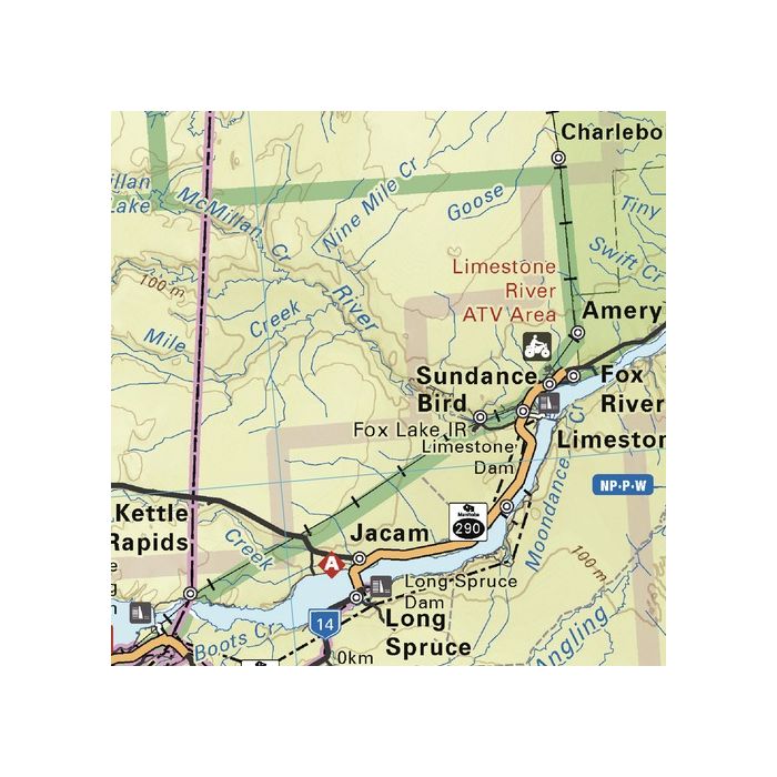 MBMB84 Gillam - Manitoba Backroad Mapbook Topo | Stanfords