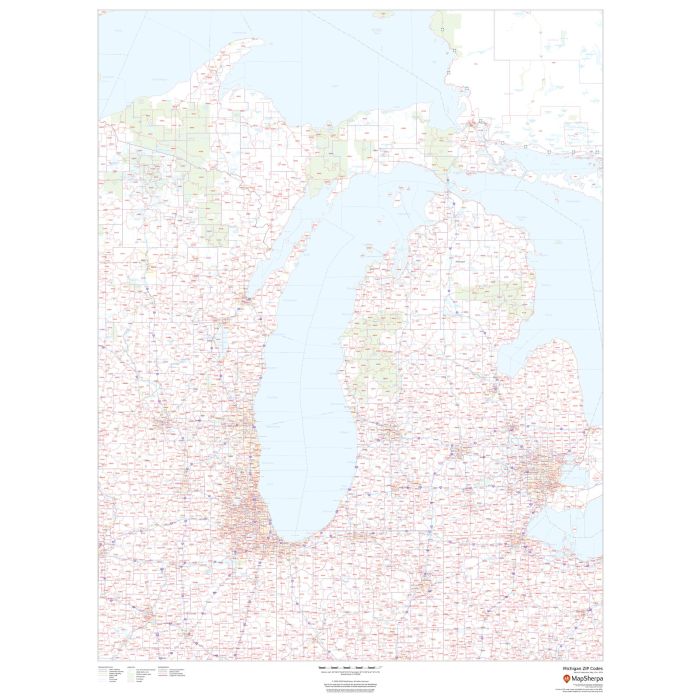 Michigan ZIP Code Map | Stanfords