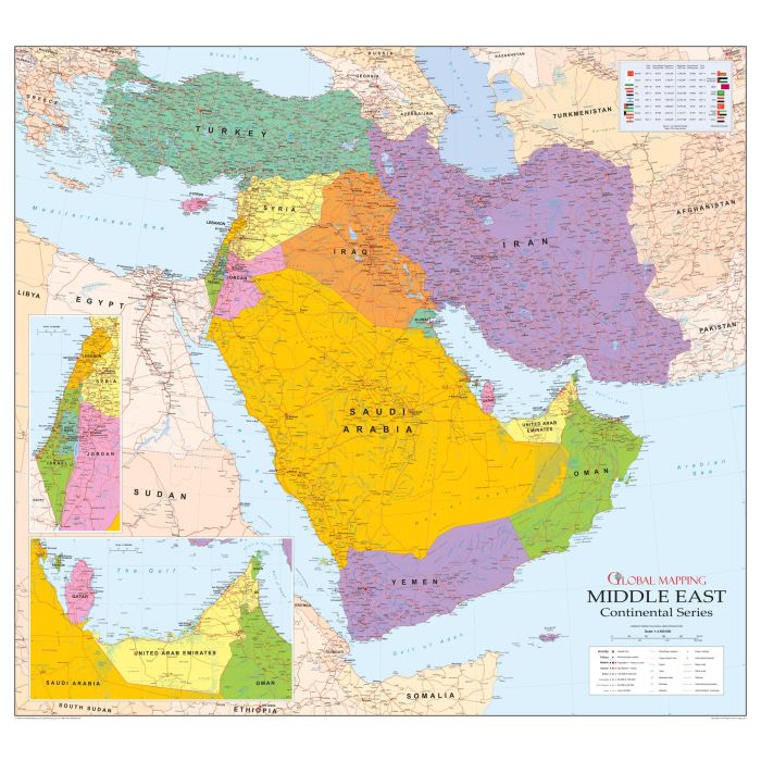 Middle East Wall Map | Stanfords