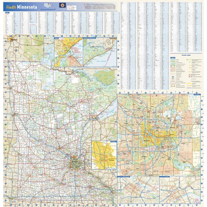 Minnesota State Wall Map | Stanfords
