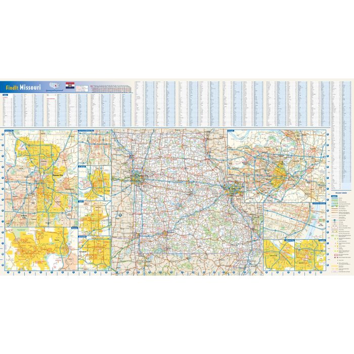 Missouri State Wall Map | Stanfords
