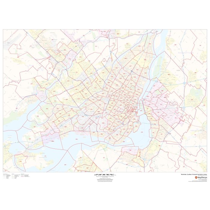 Montréal, Québec Postal Code Forward Sortation Areas | Stanfords