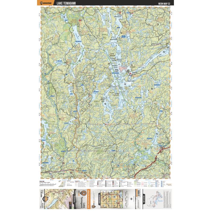 NEON22 Lake Temagami - Northeastern Ontario Topo | Stanfords