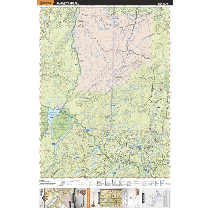 NEON51 Kapuskasing Lake - Northeastern Ontario Topo | Stanfords