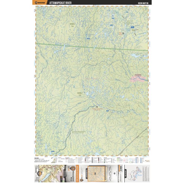 NEON96 Attawapiskat River - Northeastern Ontario Topo | Stanfords
