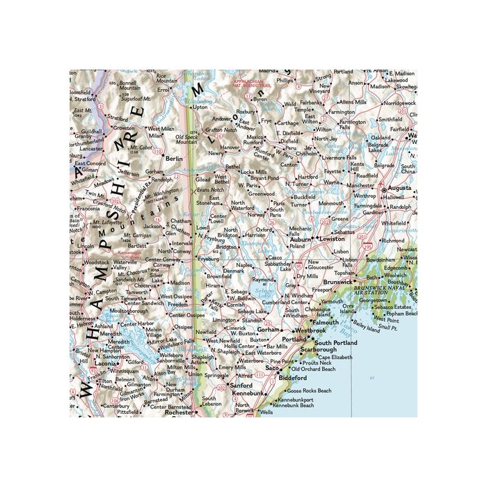 New England U.S. - Atlas of the World, 10th Edition | Stanfords