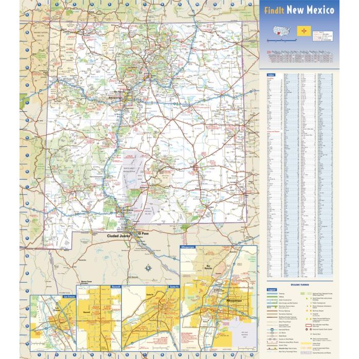 New Mexico State Wall Map | Stanfords