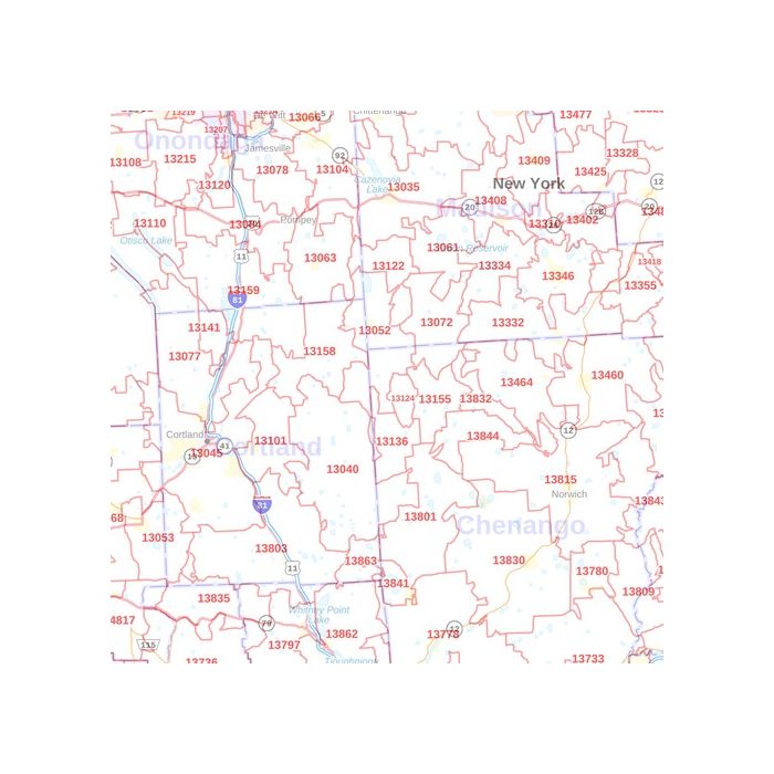 New York Counties Zip Codes New York Zip Code Maps | NY Maps,