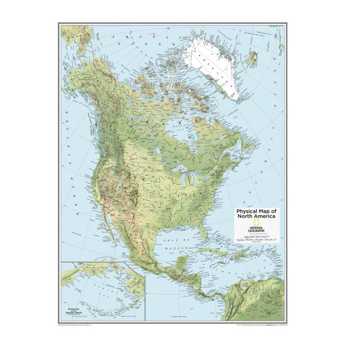 North America Physical - Atlas of the World, 10th Edition | Stanfords