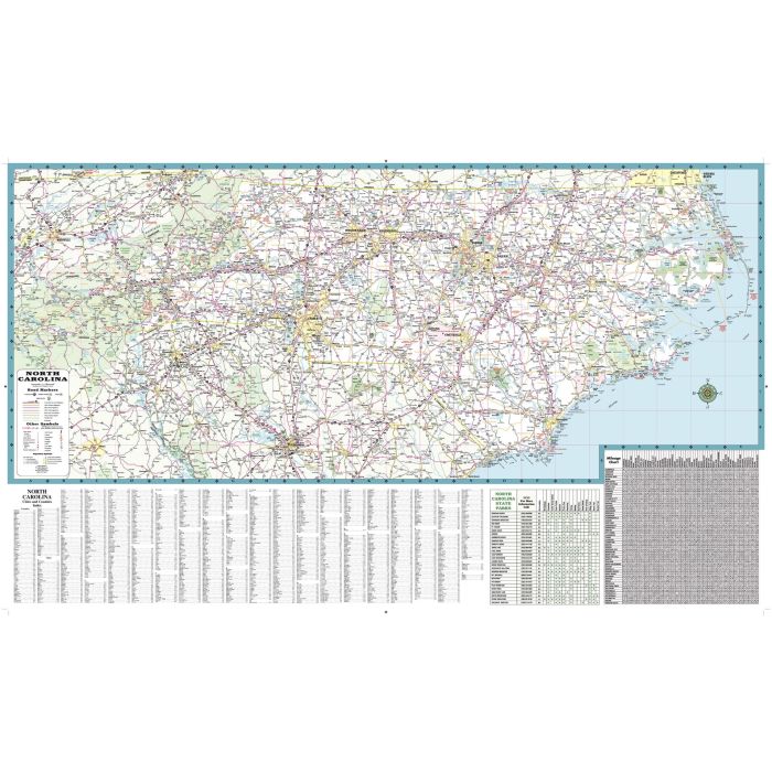 North Carolina State Road Map | Stanfords