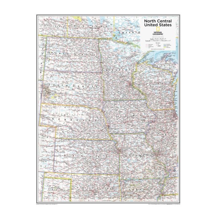 North Central U.S. - Atlas of the World, 10th Edition | Stanfords