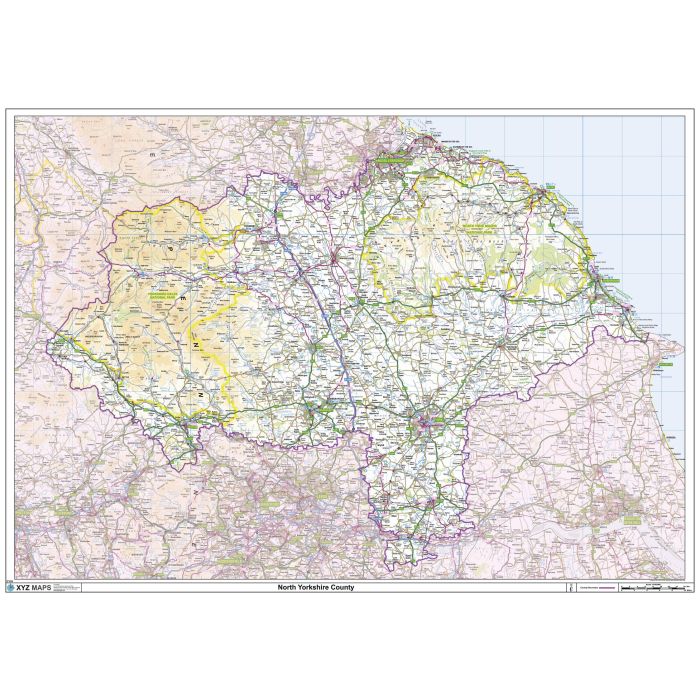 North Yorkshire County Map | Stanfords