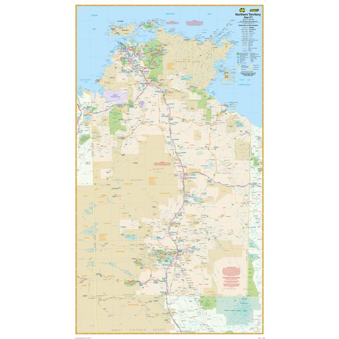 Northern Territory Wall Map | Stanfords