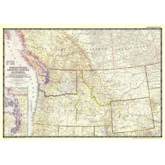 Northwestern United States and Canadian Provinces - Published 1950 ...