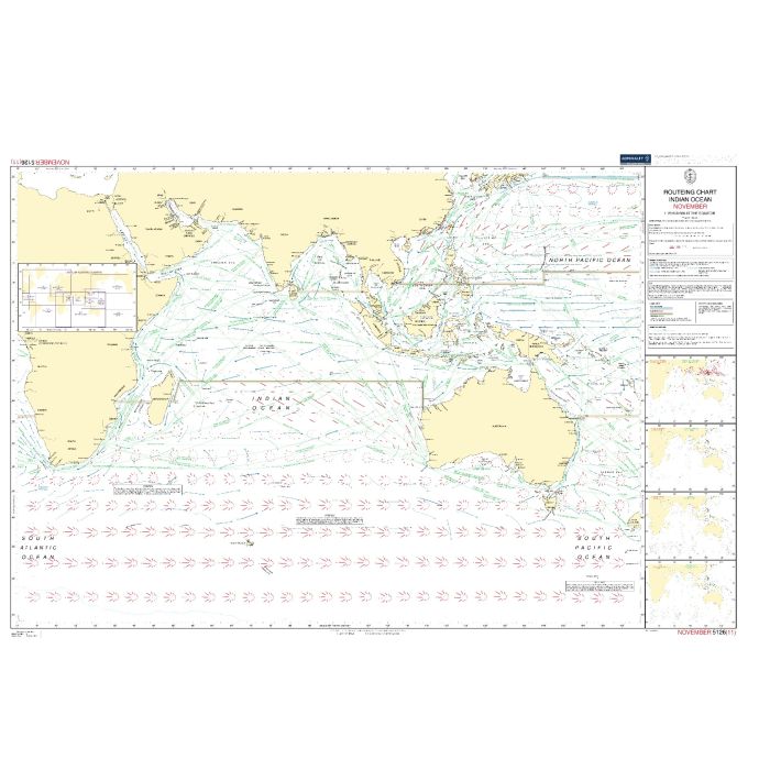 Admiralty Routeing Chart 5126(11) - Indian Ocean - November | Stanfords