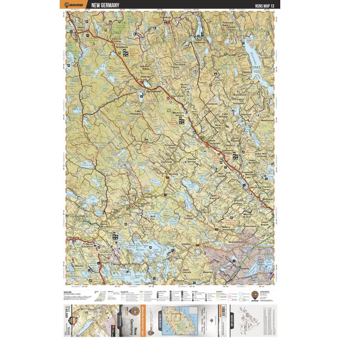 NSNS13 New Germany - Nova Scotia Topo | Stanfords
