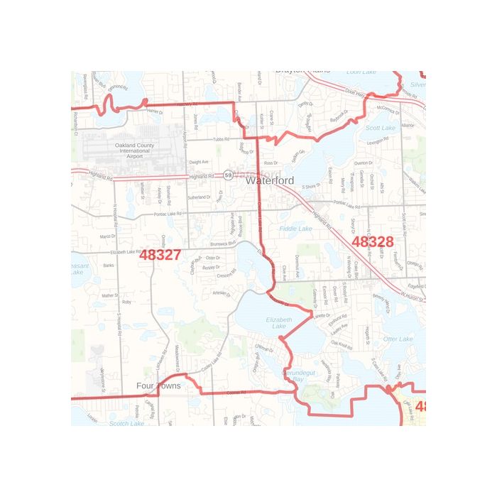 Oakland Mi Zip Code Map Water | Kansas Association Of Conservation