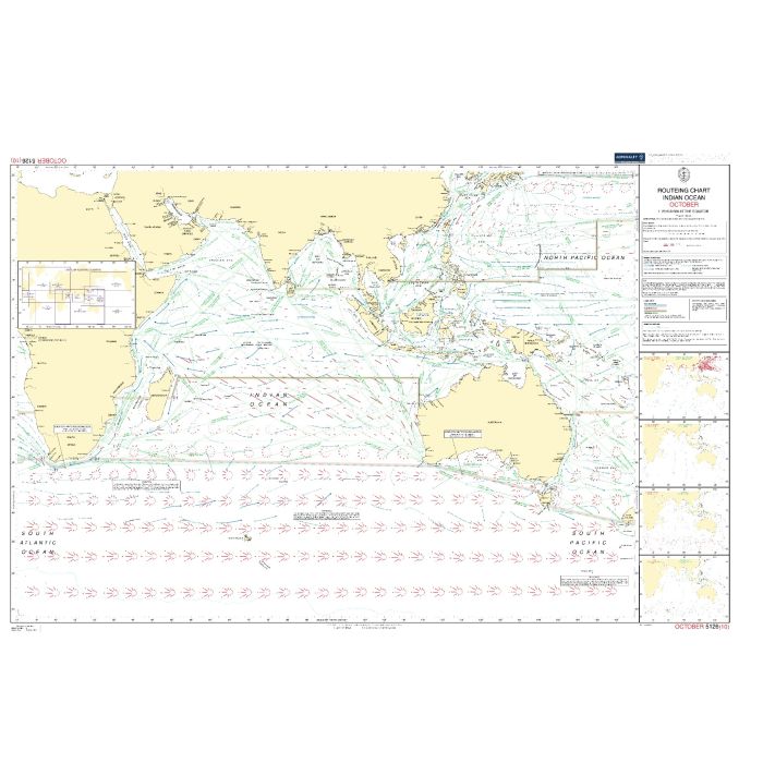 Admiralty Routeing Chart 5126(10) - Indian Ocean - October | Stanfords