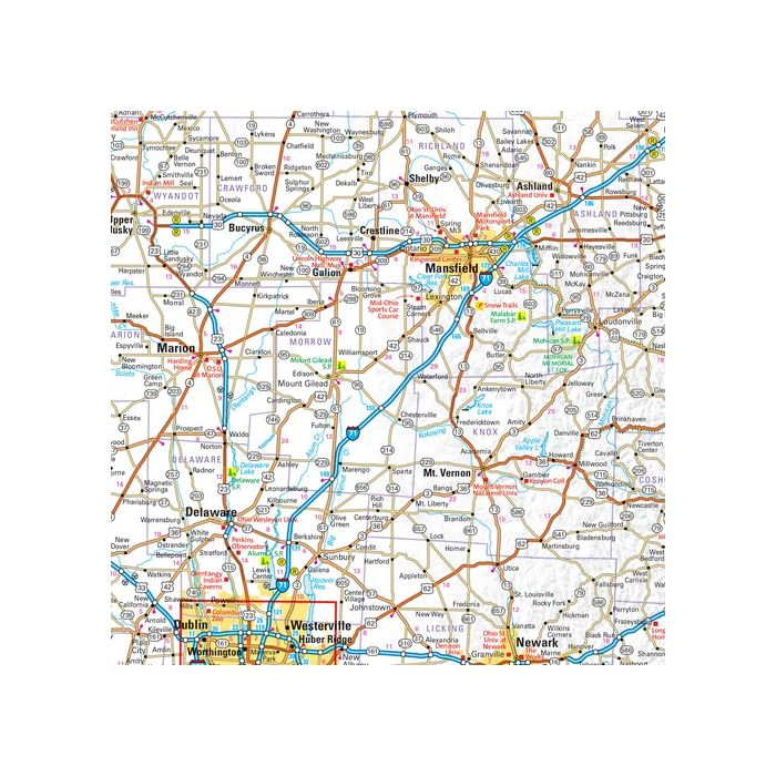 Ohio State Map With Cities And Towns Ohio Map, The Buckeye State Map,