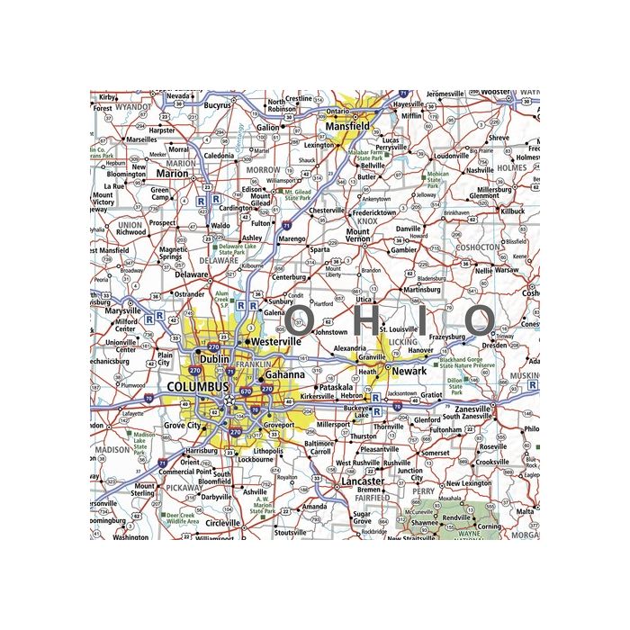 Ohio State Map Postcards