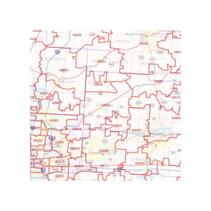 Ohio Zip Code Map ZIP Codes In Ashtabula County, Ohio