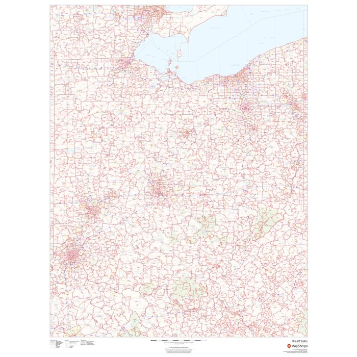 Ohio ZIP Code Map | Stanfords