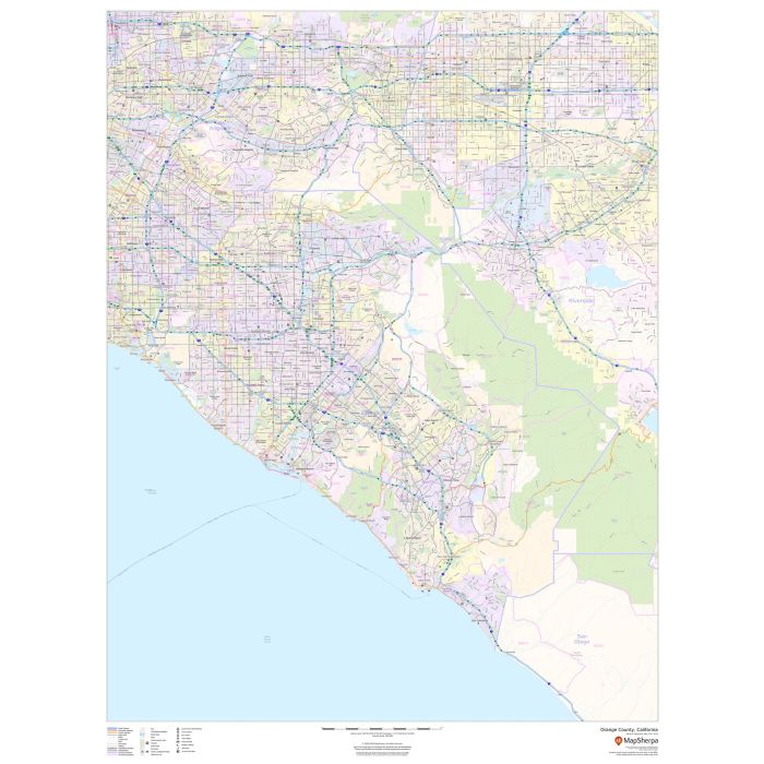 Orange County, California Map | Stanfords