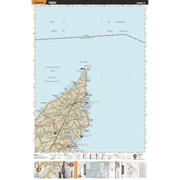 PEI12 Tignish - Prince Edward Island Topo Map | Stanfords