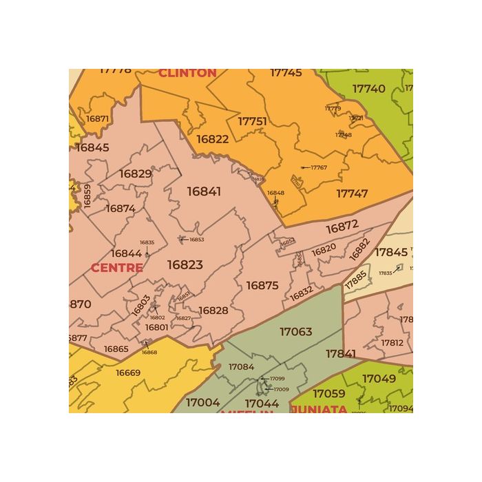 Pennsylvania Zip Code Map Pdf Pennsylvania Zip Code Map With Counties