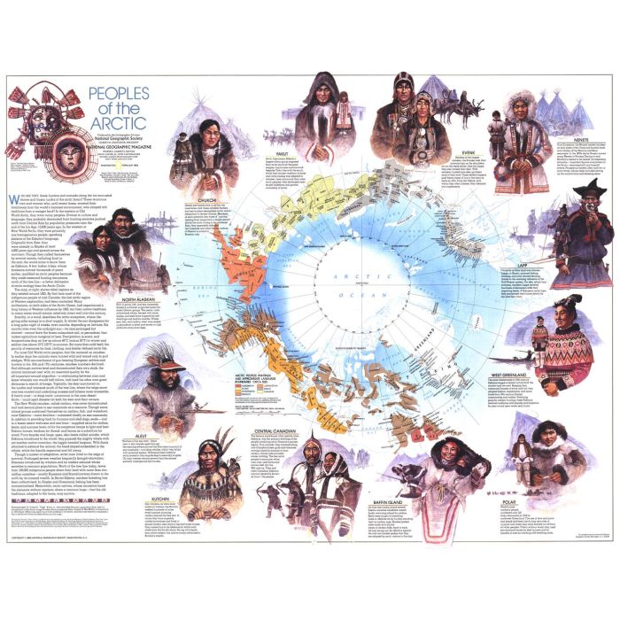 Peoples of the Arctic - Published 1983 Map | Stanfords