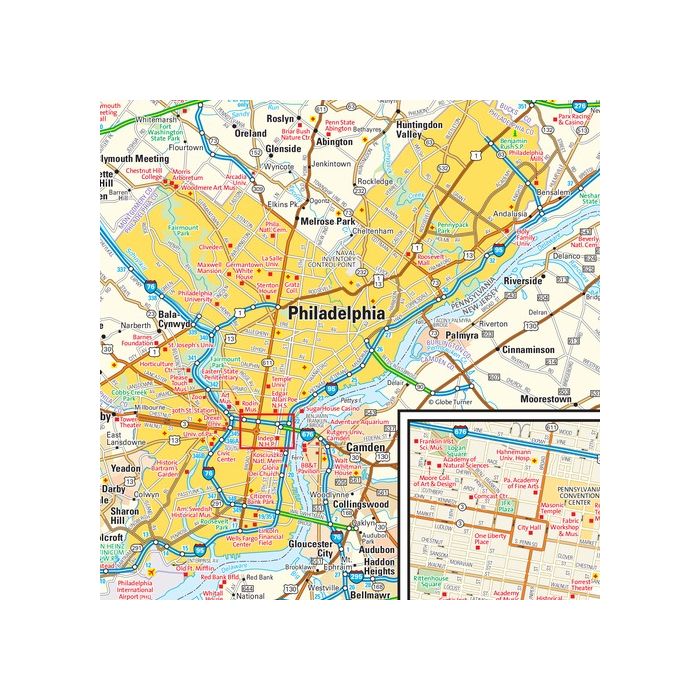 Philadelphia Pennsylvania State Map Historic City Map Philadelphia