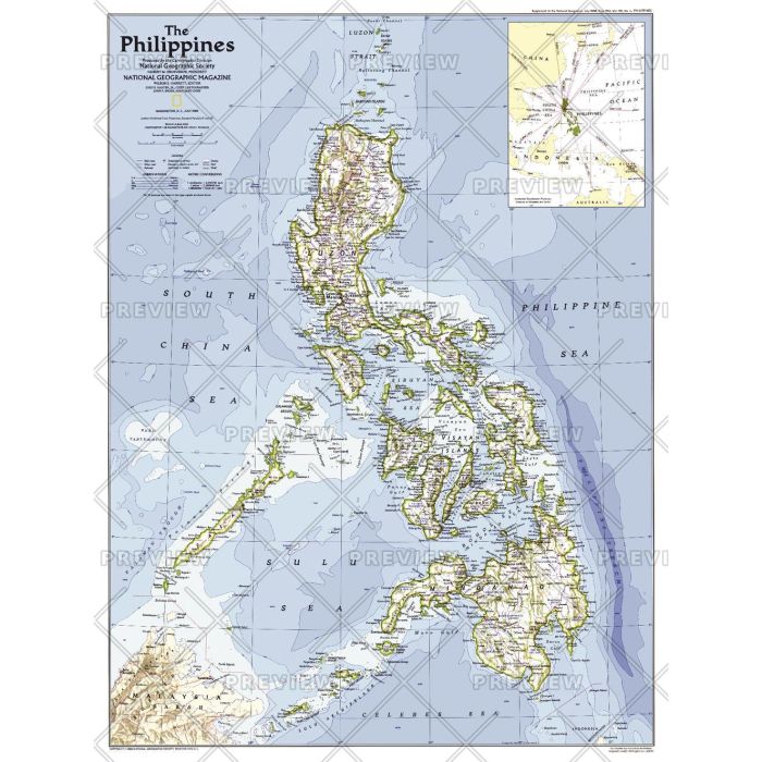 Philippines - Published 1986 Map | Stanfords