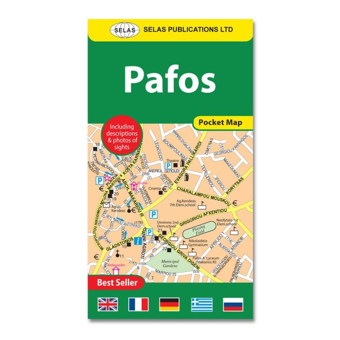 Pafos, Cyprus | SELAS Pocket Street Map 1:8,000 | Stanfords