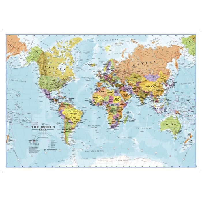 Political World Map - Small | Stanfords