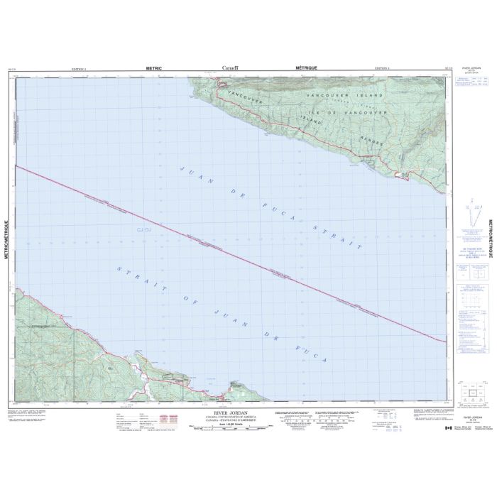 River Jordan - 92 C/8 - British Columbia Map | Stanfords