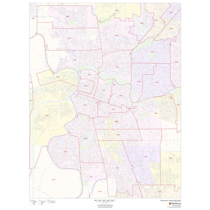 Sacramento, California ZIP Codes Map | Stanfords Sacramento, California ZIP Codes Map | Stanfords