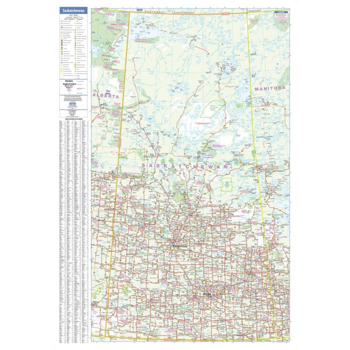 Saskatchewan Wall Map | Stanfords