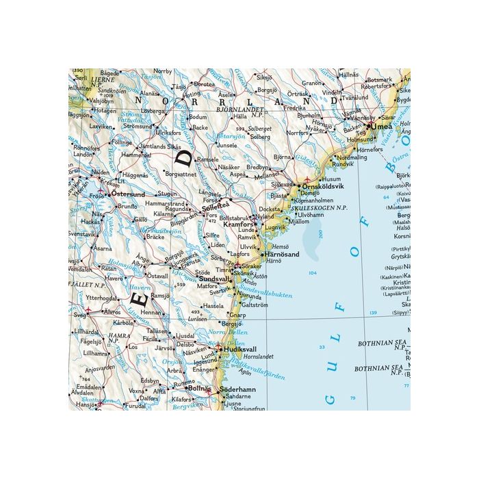 Map Of Scandinavia Scandinavia Deluxe Road Map 20903