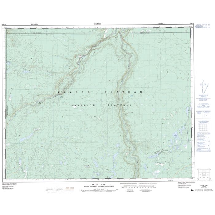 Scum Lake - 92 O/13 - British Columbia Map | Stanfords