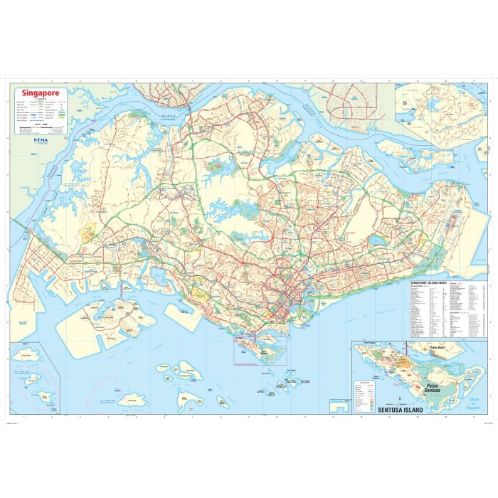 Singapore Wall Map | Stanfords