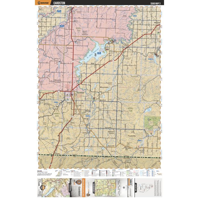 SOAB03 Cardston - Southern Alberta Topo Map | Stanfords