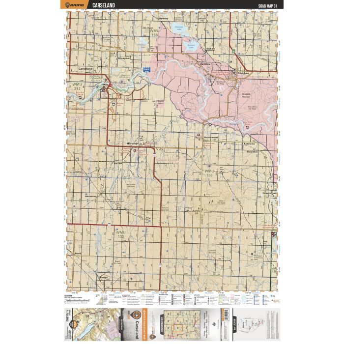 SOAB31 Carseland - Southern Alberta Topo Map | Stanfords